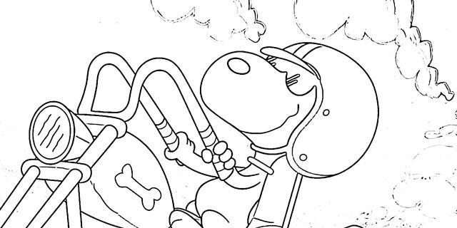 Snoopy Red Baron Coloring Pages