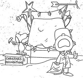 coloring pages of charlie brown christmas