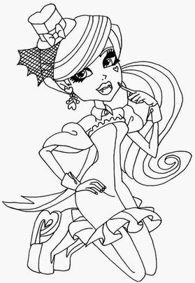 coloring pages for monster high dolls