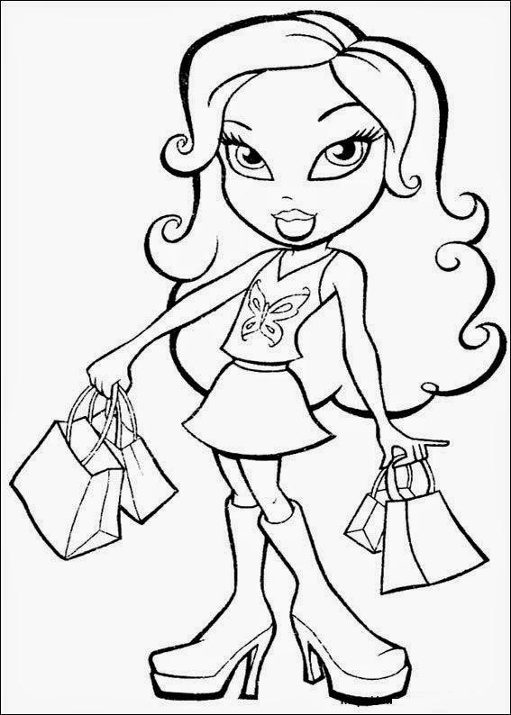 bratz cheerleader coloring pages